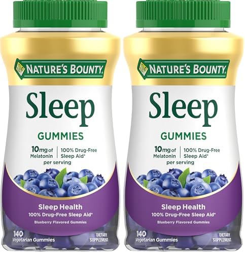 Amazon.com: Nature's Bounty 10 mg Melatonin Gummy, 100% Drug Free Sleep ...