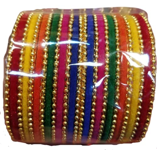 Buy NGS-Multicolour Traditional Velvet Plated Bangles for Women and ...