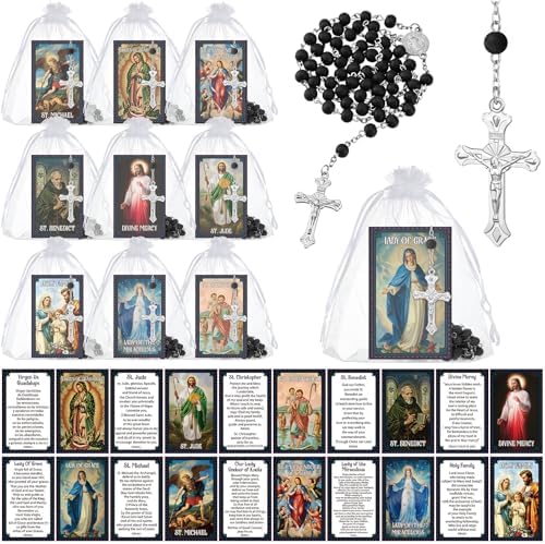 Amazon.com: Sayglossy 10/20/30 Set Catholic Religious Gifts Set Rosary ...