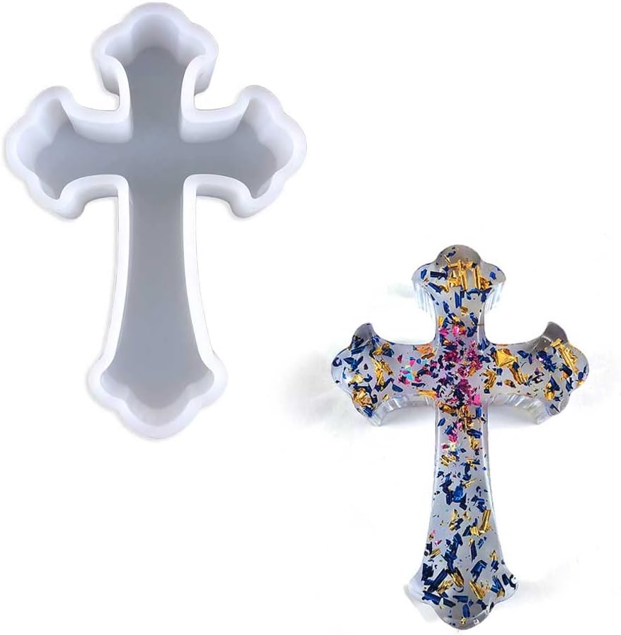 Amazon.com: 13 Inch Cross Candle Silicone Mold Super Large Cross ...