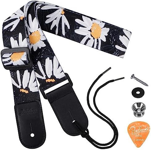 Amazon.com: Dulphee Ukulele Strap, Floral Style Adjustable Uke Straps ...