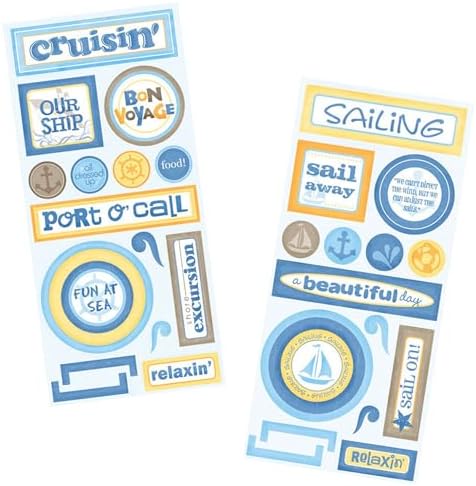 Amazon.com: Cruise Stickers Sheets - Cruise Scrapbook Stickers with Sea ...