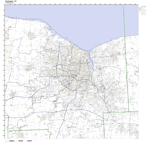 Amazon.com: Rochester, NY ZIP Code Map Laminated : Office Products