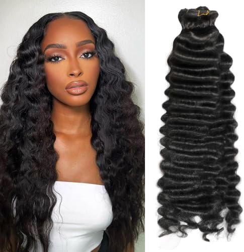 Amazon.com : Deep Wave Bundles Human Hair 22 24 26 Inch Deep Curly ...