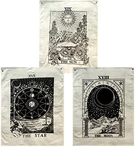 SheetKart Cotton Tarot Flag Tapestry The Fool, The Magician and The ...
