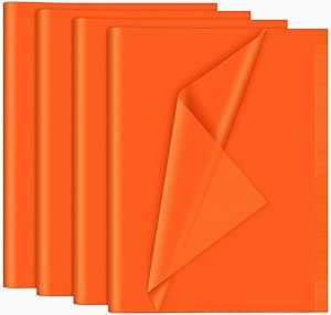 Amazon.com: NEBURORA 120 Sheets Orange Tissue Paper - 14 x 20 Inches ...