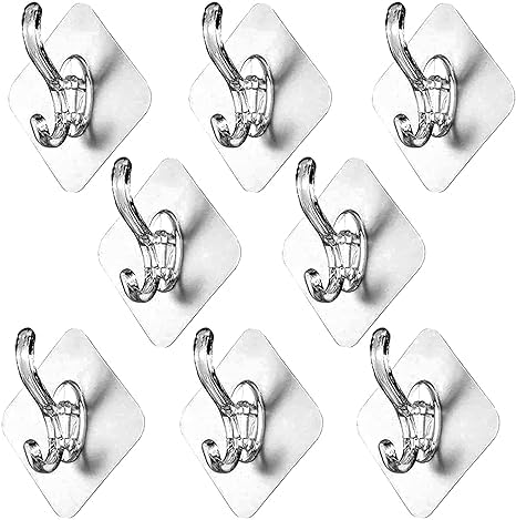 Maxxic Self Adhesive Sticker Hanger Plastic Wall Hanging Hook Without ...