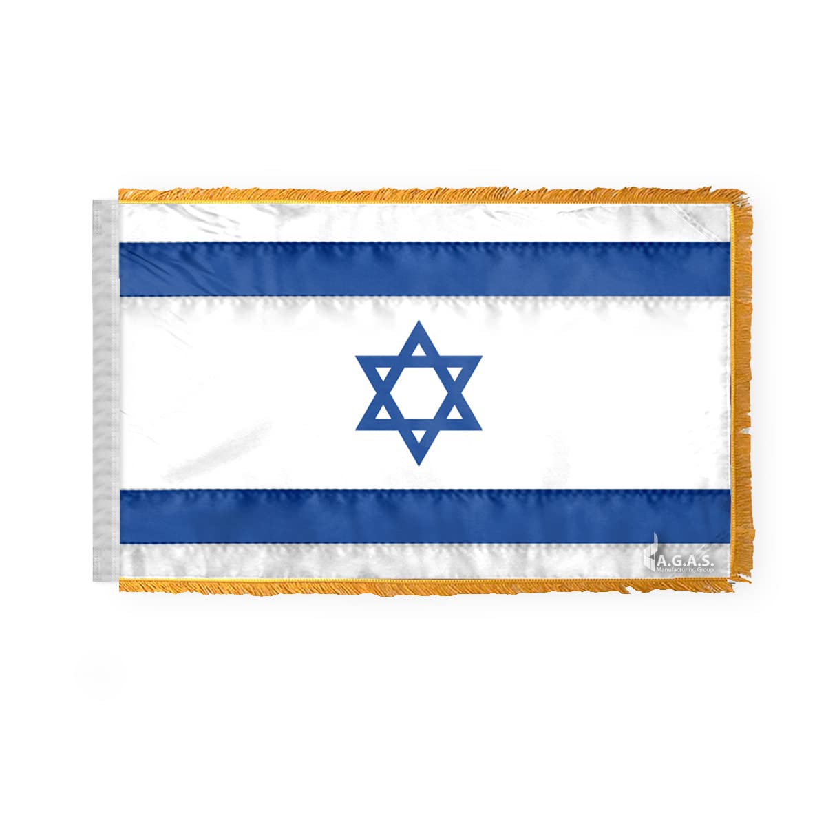 Amazon.com: AGAS Israel Flag 3x5 Ft with Gold Fringe - Printed Single ...