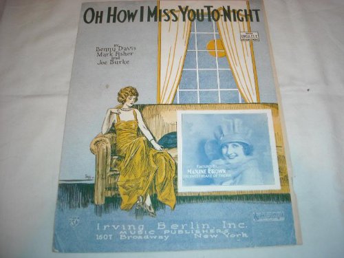 Amazon.com: OH HOW I MISS YOU TO-NIGHT B. DAVIS 1924 UKE MAXINE BR ...