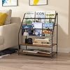 Amazon.com: VECELO Magazine Holder Floor,2-Tier Metal Magazine Racks ...