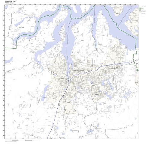 Amazon.com : Olympia, WA ZIP Code Map Not Laminated : Prints : Office ...