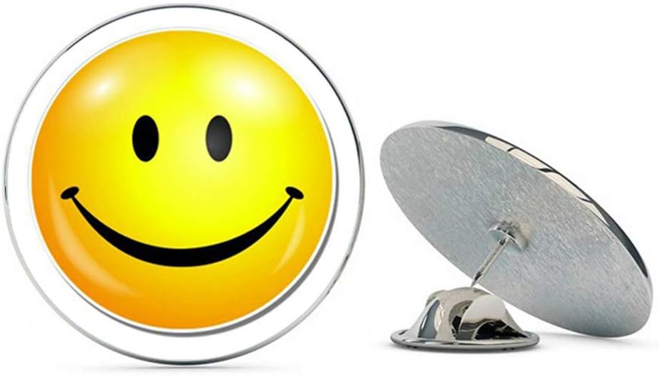 Amazon.com: NYC Jewelers Smiley Face Metal 0.75" Lapel Hat Pin Tie Tack ...