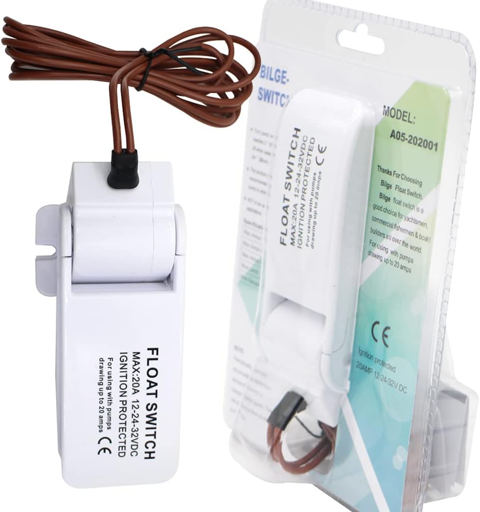 Amazon.com: AIRTAK Automatic Bilge Pump Floating Switch, DC 12V 24V ...
