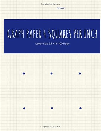 Graph Paper 4 Squares Per Inch: Composition Notebook Ruled Grid Paper ...
