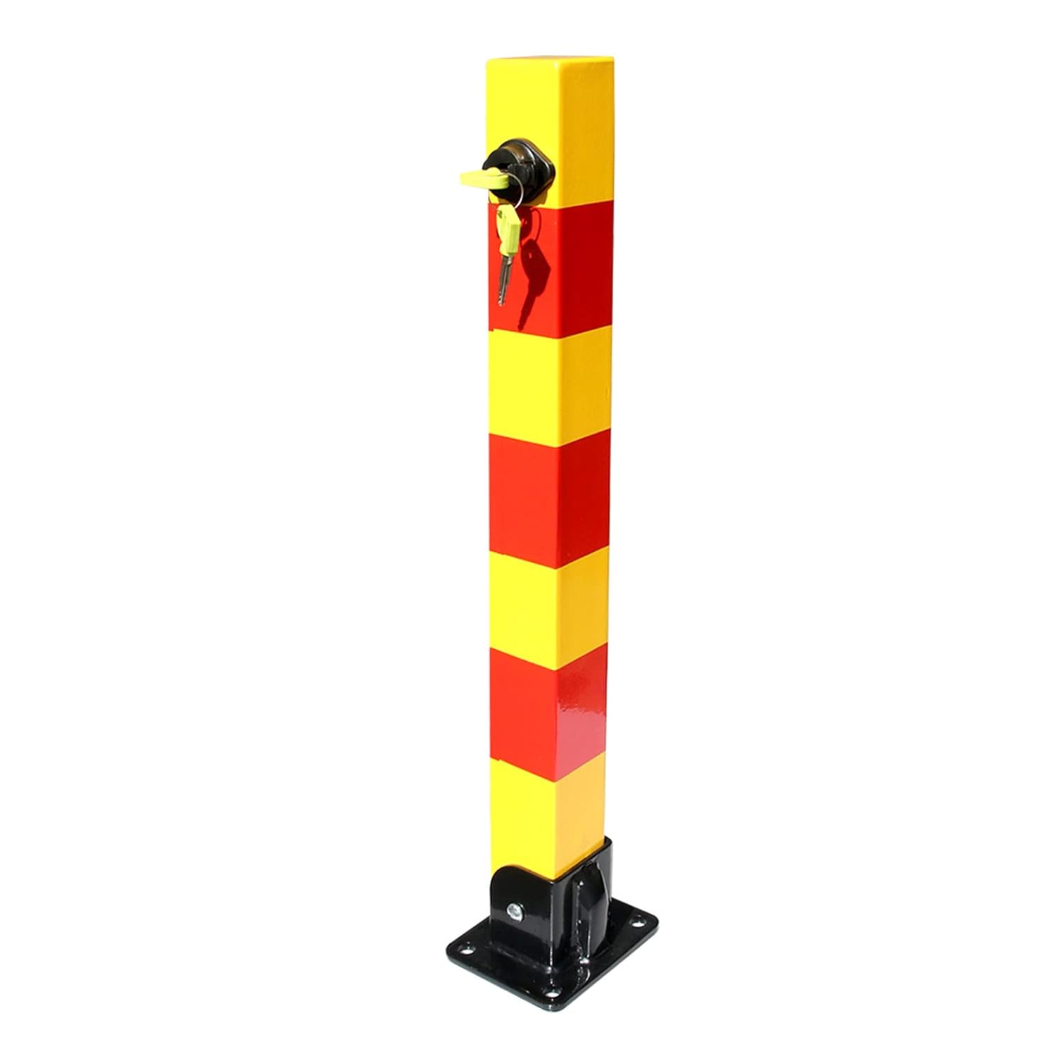 Foldable Parking Bollard Lock Heavy Duty Steel Square Post Fold Down ...