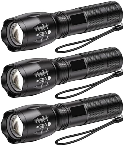 LETMY LED Flashlight, Super Bright Zoomable Handheld Flashlights - High ...