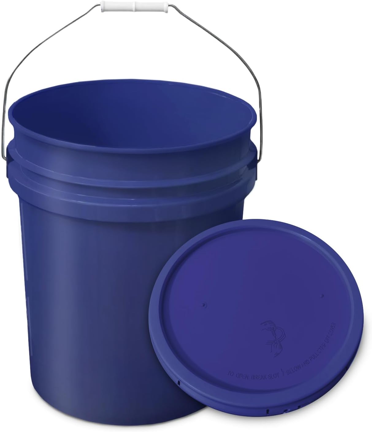 Amazon.com: 5-Gallon Dark Blue Bucket Pail Container with Lid | Metal ...