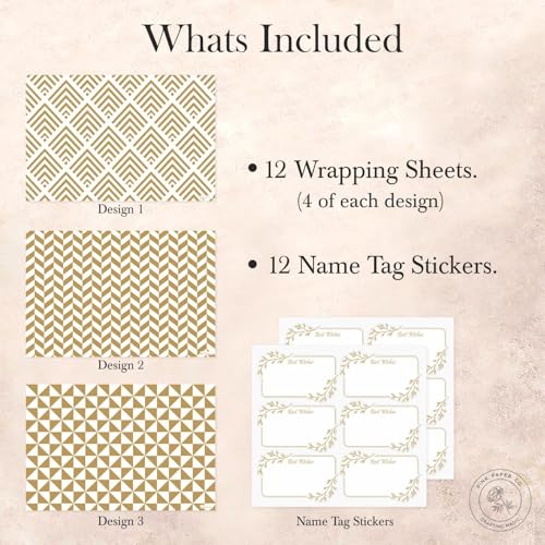 Pink Paper Co. Metallic Gift Wrapper Sheets Size: 19 x 28 Inches ...