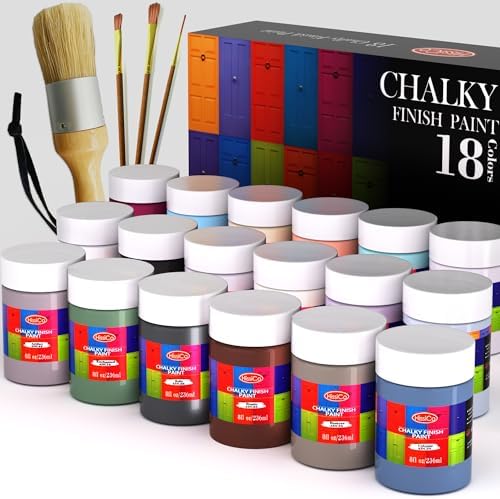 Amazon.com: HissiCo Chalk Paint Set for Furniture, 18 Colors Ultra ...