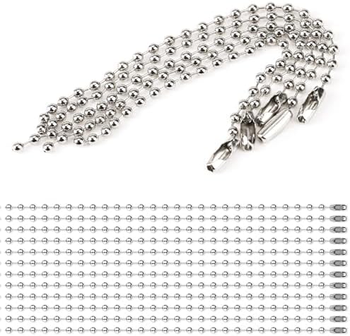 220pcs Keyring Chain 100mm Ball Beads Chain, Ball Chain Keychain, Long ...