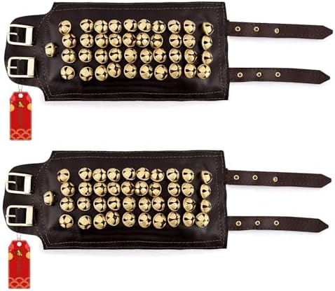 UAPAN 4 line Bells Leather Pad for Classical Bharatanatyam Kathak Dance ...