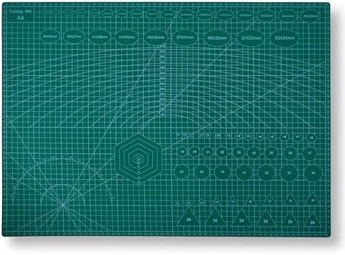 Amazon.co.jp: EGOSKY カッターマット A2 カッティングマット 5層シート構造 両面印刷 傷自動癒合機能 3mm厚さ グリーン プラモデル用工具 下敷き デスクトップ保護 ...