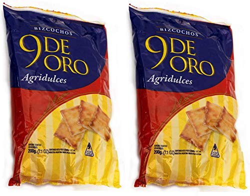 Amazon.com: 9 De Oro Biscuits Agridulces 2 Pack | 200 gr. / 7.1 oz ...