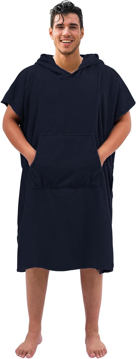 Amazon.com: Abahub Surf Poncho Changing Robe with Hood, Thick Quick Dry ...