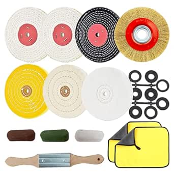 Amazon.com: 13pcs 6 Inch Buffing Polishing Wheel Set - 6pcs 6” with 1/2 ...