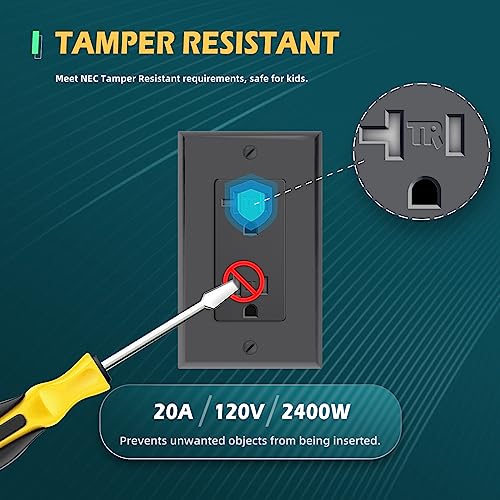 Snapklik.com : TOPELER Decorator Electrical Wall Receptacle Outlets ...