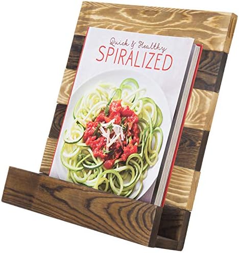 Amazon.com: Cookbook Stand, Rustic Solid Wood Cookbook Holder for ...