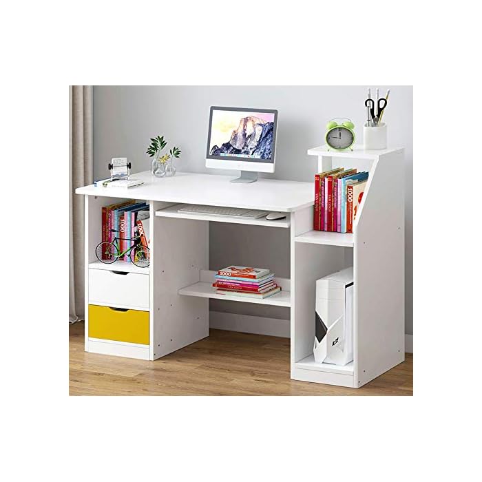 Buy GORVELL Simple Wood Computer Workstations Writing Study Table with ...