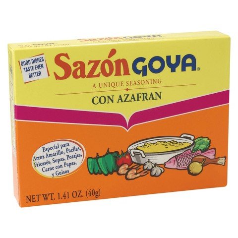 Amazon.com : Goya Sazon con Azafran - 1.41 oz. : Mexican Seasoning ...