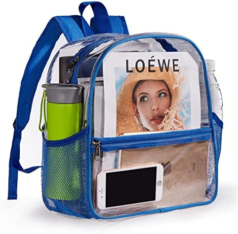 Amazon.com: Keepcross Blue 12x6x12 Clear Backpack for Stadium Events ...