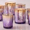 Amazon.com: Volens 12pcs Assorted Purple Votive Candle Holders, Large ...