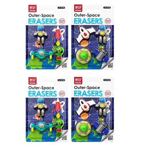 Snapklik.com : Outer Space Theme Erasers, 16pcs 3D Outer Space Themed ...