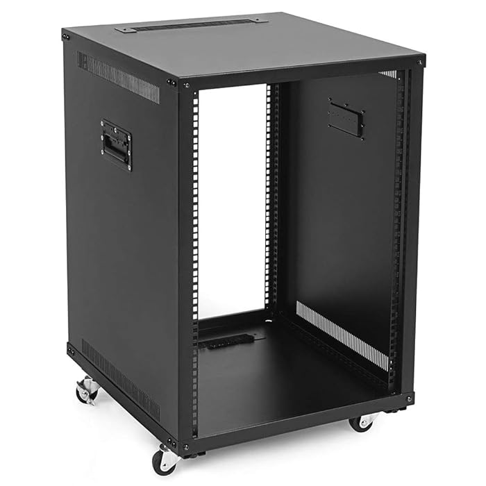 Buy NavePoint 15U Portable Rolling Network Rack, Adjustable Depth 2.5 ...