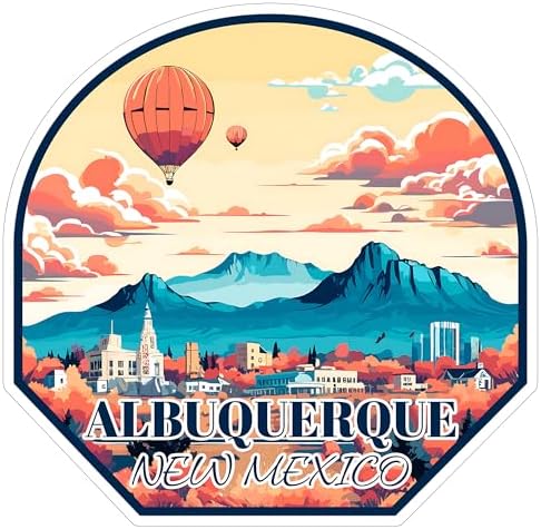 Amazon.com: Albuquerque New Mexico Sticker 4 Inch Travel Souvenir City ...