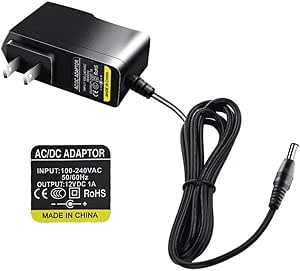 Adaptador de Fuente de Alimentación Conmutada DC 12V 1A AC a DC Entrada 100-240V, Salida 12V DC ...