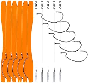 Amazon.com : THKFISH Drop Shot Ready Rigs for Pike Fishing Rigs Wacky ...