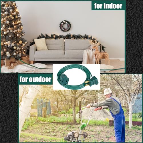 Snapklik.com : Kanayu 10 Pack Indoor Extension Cord 2 Prong Electric ...