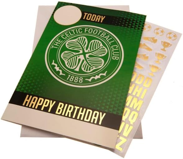 Celtic FC Birthday Card With Stickers Official Merchandise : Amazon.co ...