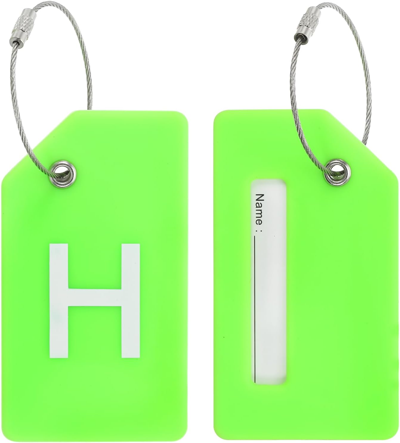 Amazon.com | PATIKIL Initial Luggage Tags, 2 Pcs Silicone Suitcase Tag ...