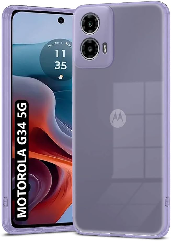 SPAZY CASE® Moto G45 5G Back Cover | Soft Silicone Slim Back Case Cover ...