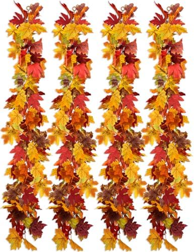 Amazon.com: DearHouse 2 Pack Fall Garland Maple Leaf, 6.5 Ft/Piece ...