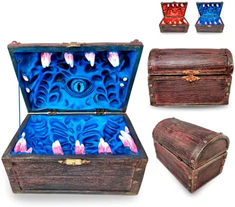 Amazon.com: Galdor's Guild Mimic Dice Chest Storage Box | Free Lock ...