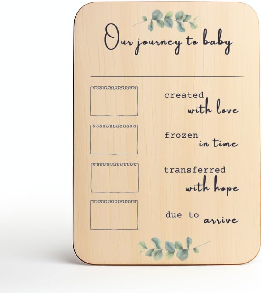 Amazon.com: IVF Milestone Sign - IVF Gifts - IVF Milestone Cards - IVF ...