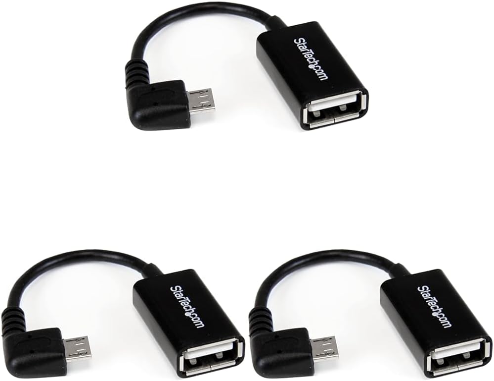Amazon.com: StarTech.com 5in Right Angle Micro USB to USB OTG Host ...