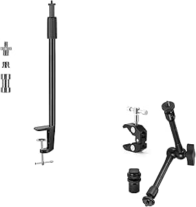 Amazon.com : TARION Magic Arm with Super Clamp + 14-25in Desktop Light Stand with 1/4" 3/8 ...
