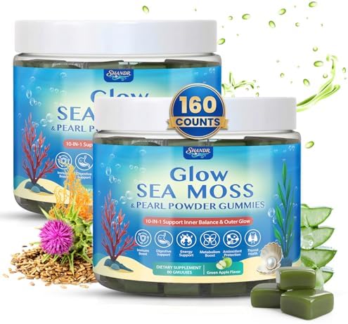 Amazon.com: 2 Pack Sea Moss Glow Gummies Hair Loss Skin & Nails with ...